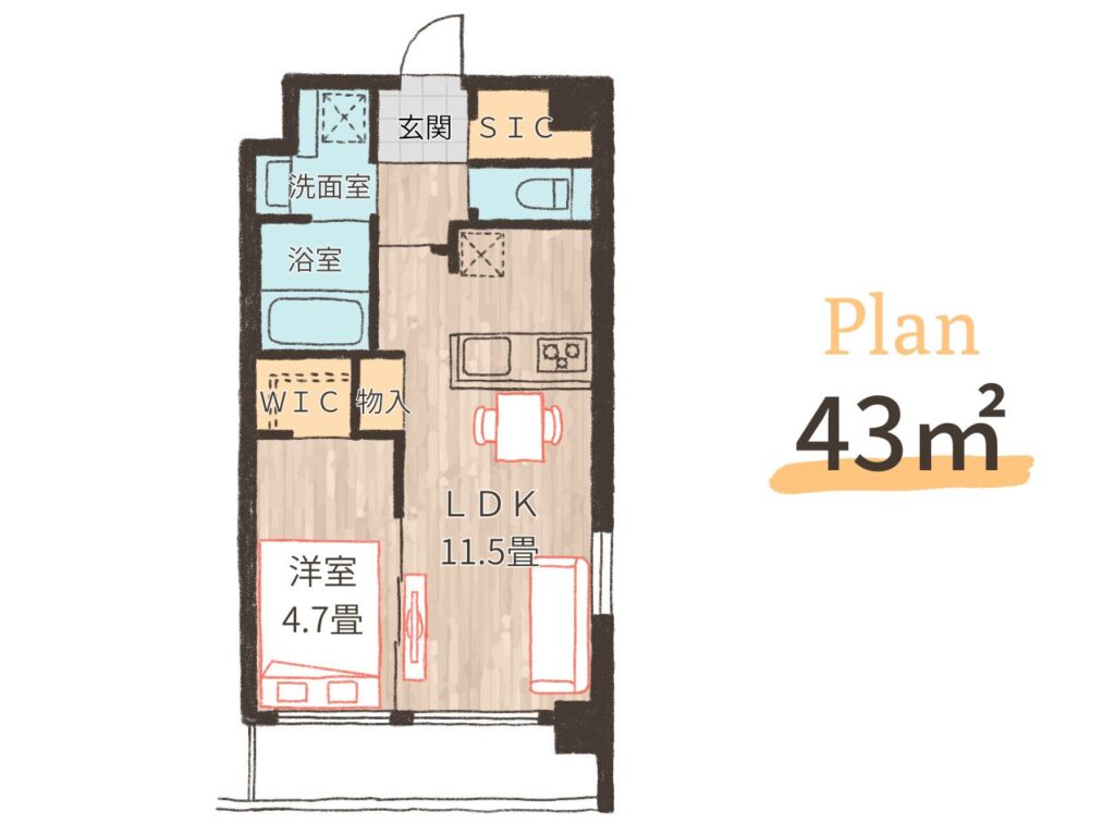 2人暮らしでも快適に住める1LDKの条件は？間取りの例と合わせて紹介